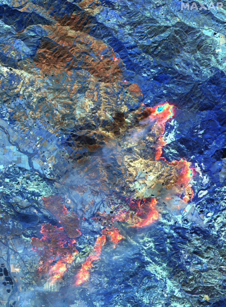 Maxar Collects satellite imagery of the Kincade fire #California # ...