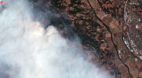 Satellite Imagery: LNU Lightning Wildfire in California via Maxar - GIS ...