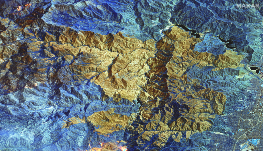 Maxar Satellite Imagery: Bobcat Wildfire, Northeast of Los Angeles ...