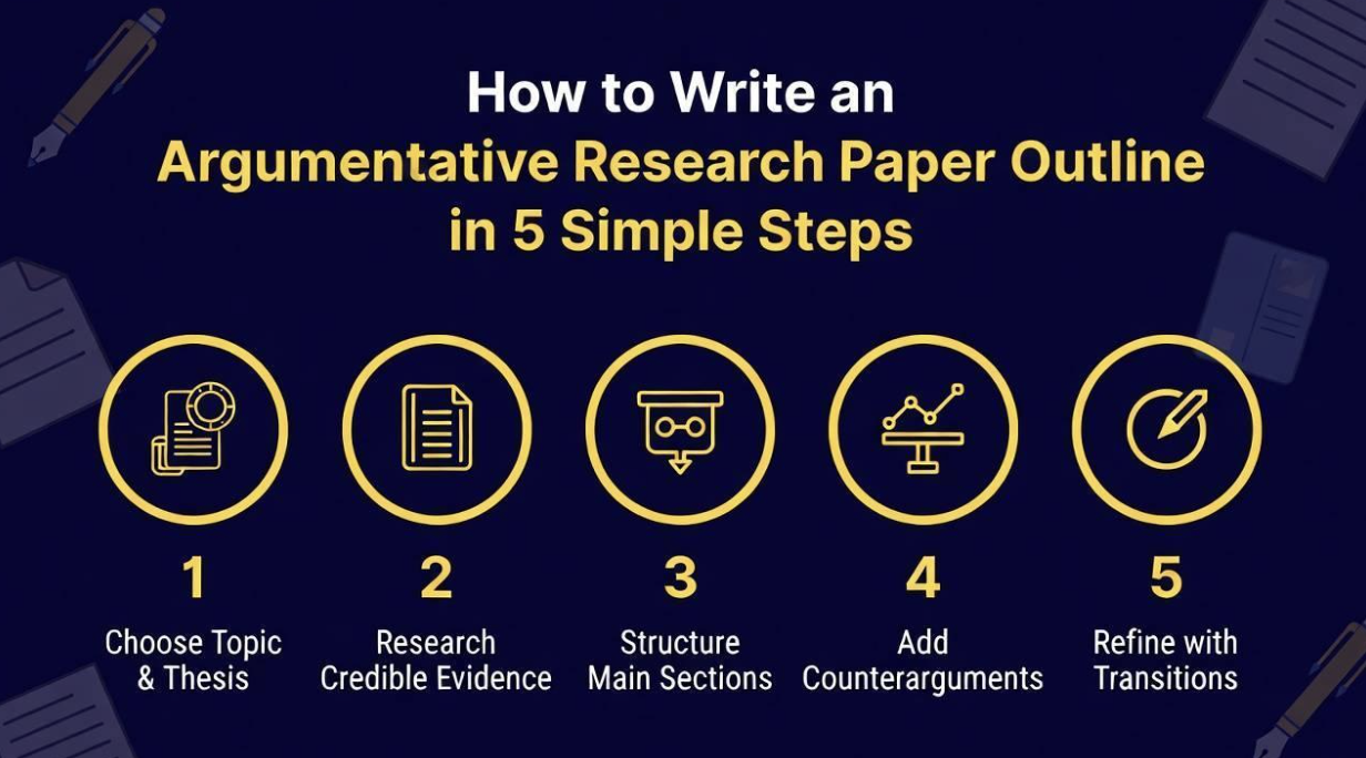 5-Step Formula for Writing an Argumentative Research Paper Outline Even ...